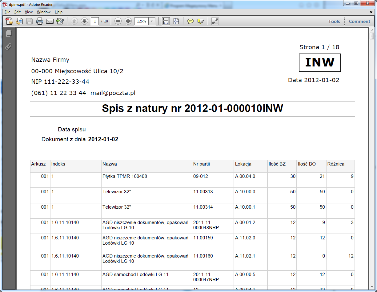 Inwentaryzacja w programie WMS - Program Magazynowy - Aplikacje magazynowe