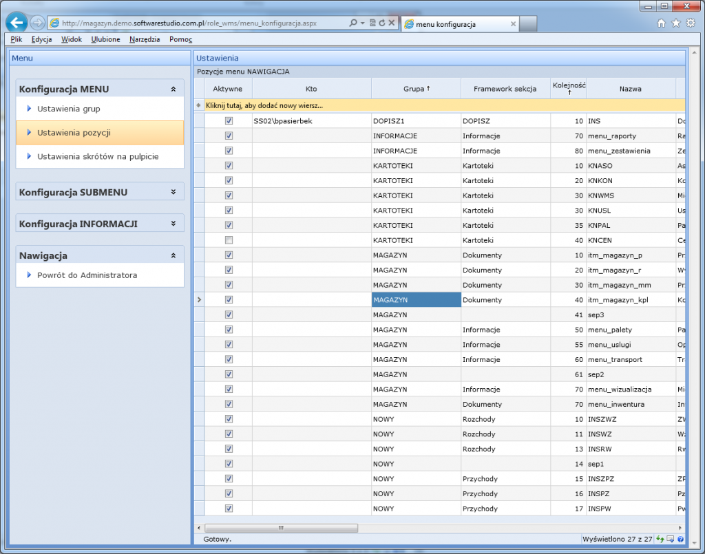 Instalacja i konfiguracja programu magazynowego - Program Magazynowy