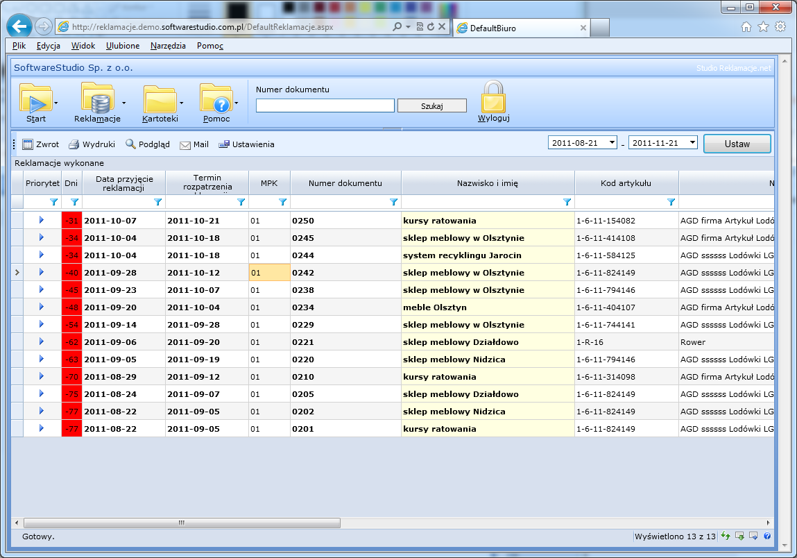 Programy Windows - Program Magazynowy