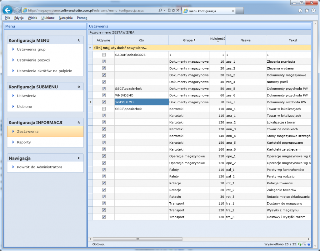 System magazynowy - Program Magazynowy