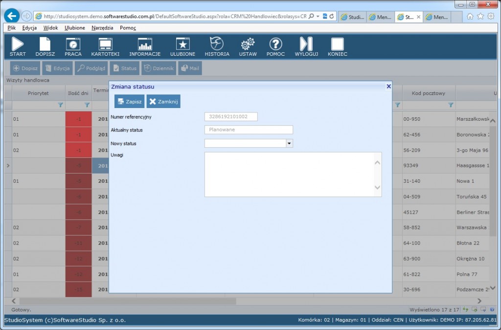 dpcrm_status.aspx - Program Magazynowy