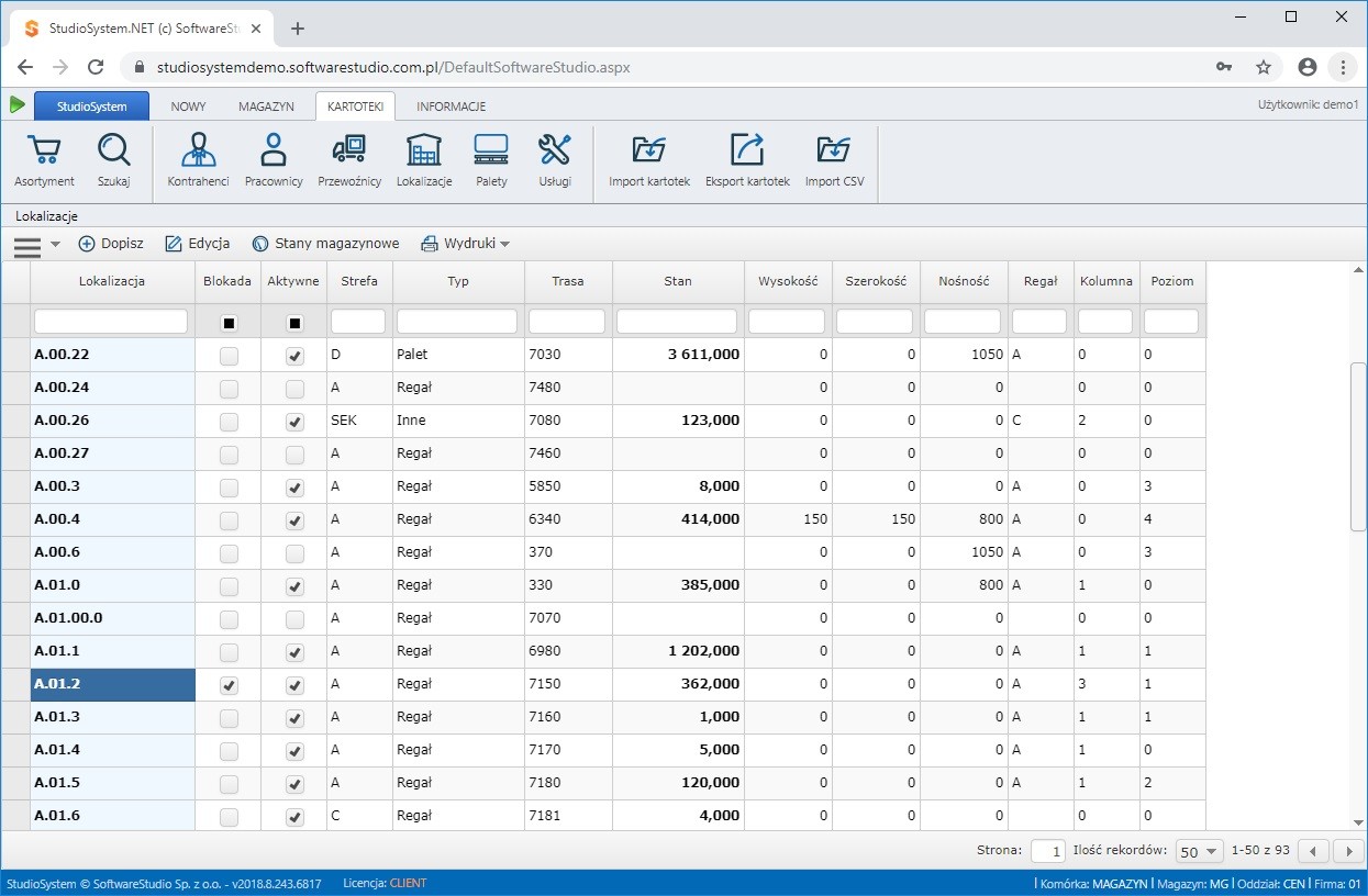 Zarządzanie magazynem w programie - Program Magazynowy